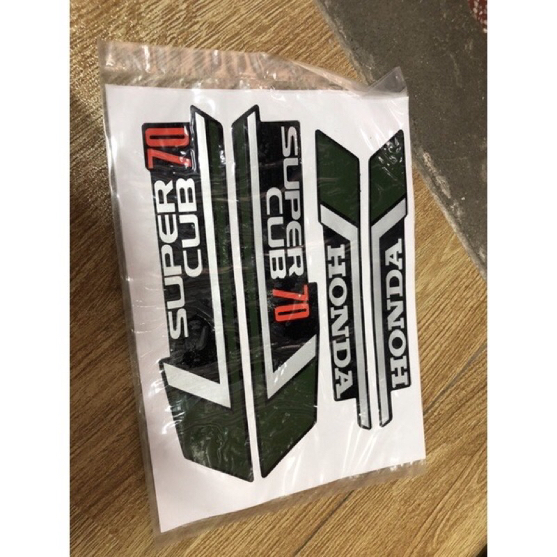 Tem dán 3 lớp xe Super Cup 70 ( zin chính hãng Honda ) | Shopee Việt Nam