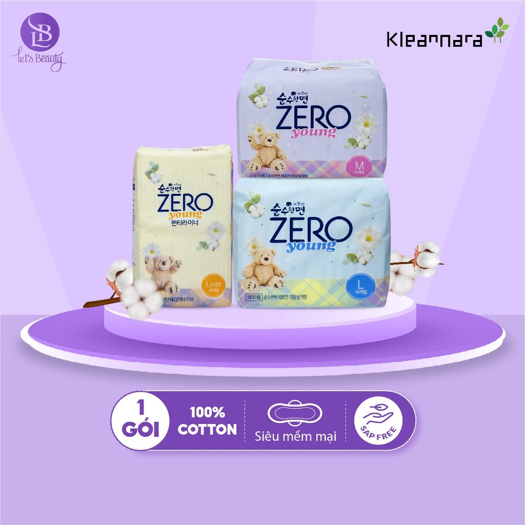 Băng vệ sinh Kleannara Zero Young Hàn Quốc siêu mềm mại, không mùi các ...
