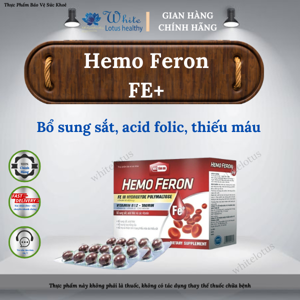 Hemo Feron Fe+ Viên uống bổ sung Sắt (H/60v) | Shopee Việt Nam