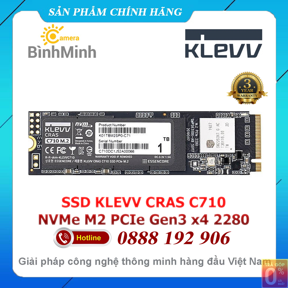 Ổ Cứng SSD 1TB Klevv Cras C710 NVMe M2 PCIe M.2 Gen3 x4 2280 | Shopee ...