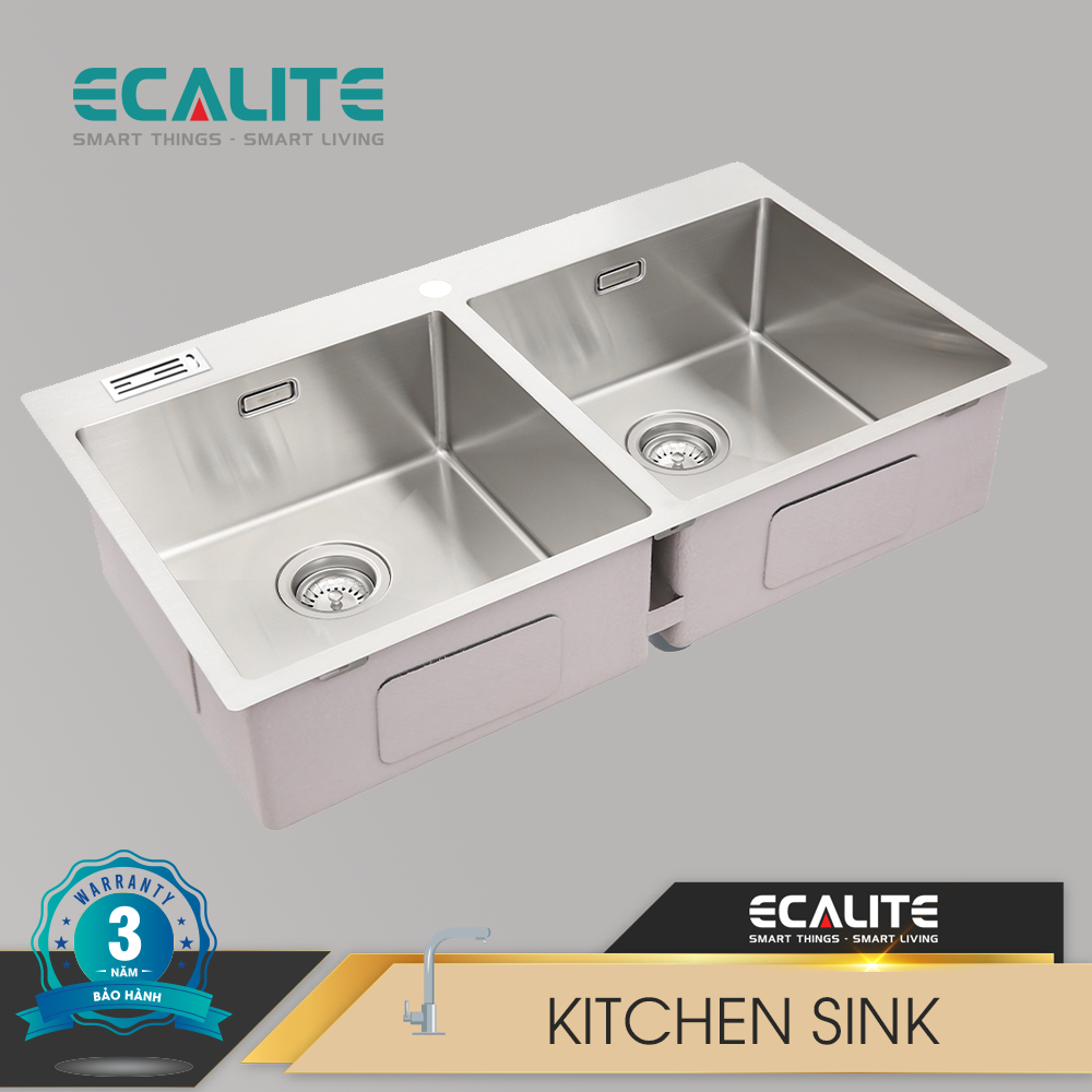Chậu Rửa Chén Vision Manual Sink Ecalite ESD-8245HA - Chất Liệu Inox ...