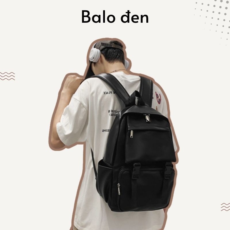 Balo da nam đi học GENBAG balo ulzzang thời trang có ngăn bí mật đựng ...