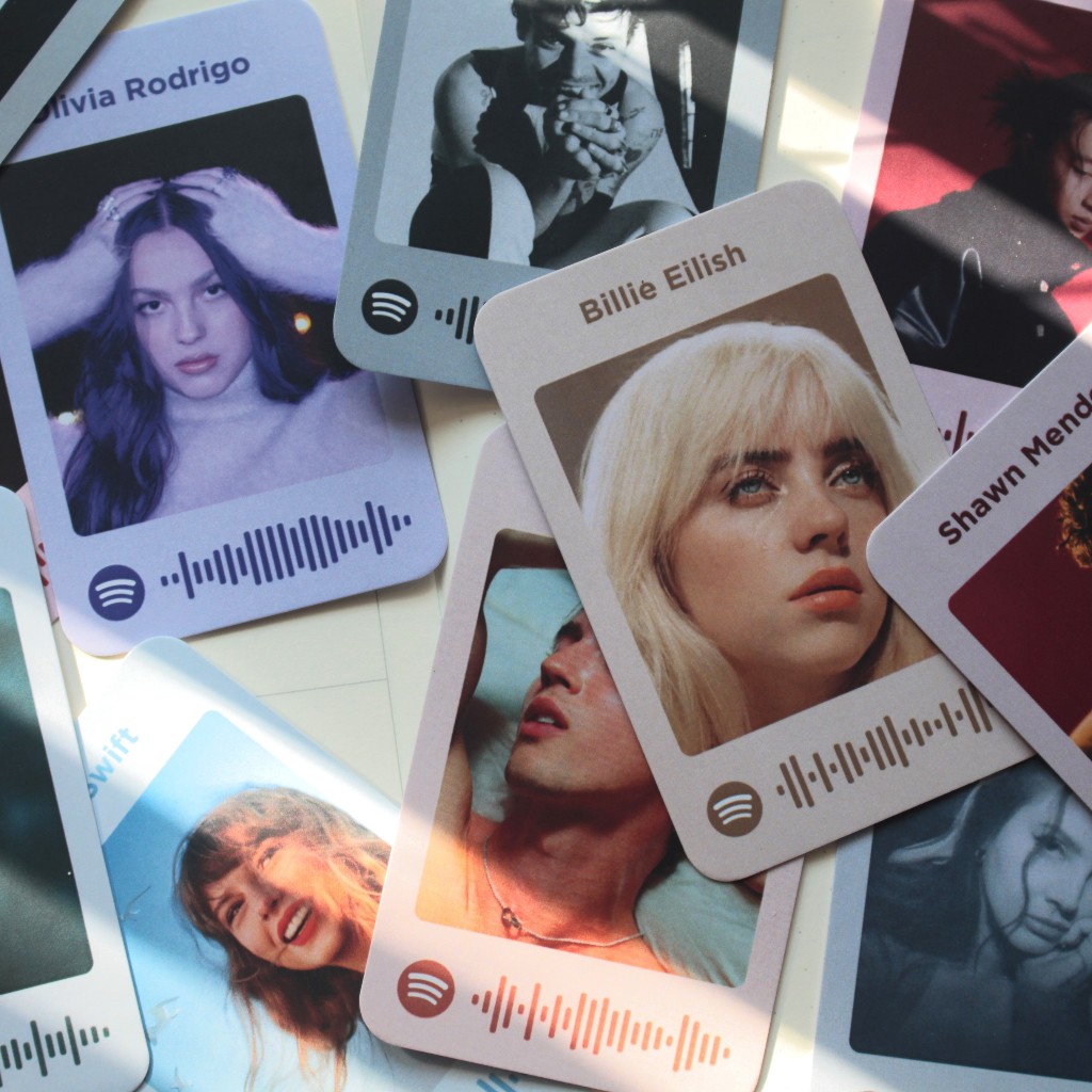 Thẻ Spotify card US UK (quét được) hình nghệ sĩ trang trí ốp điện thoại ...