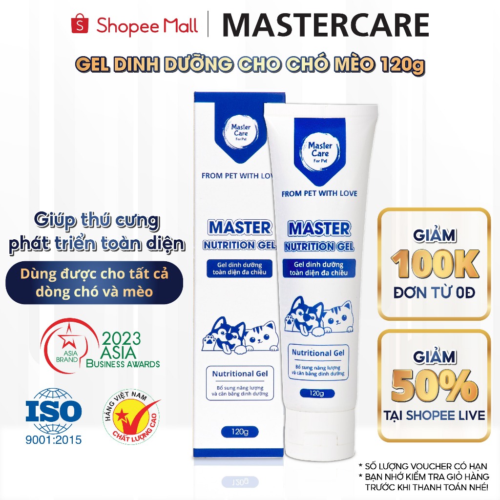 Gel Dinh Dưỡng Bổ Sung Vitamin Cho Chó Mèo Hỗ Trợ Các Bệnh Về Đường Tiêu Hóa MASTERCARE For Pet ...