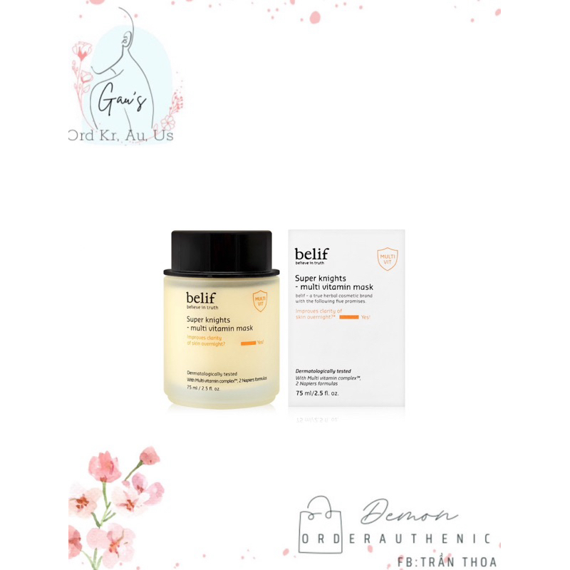 Mặt nạ ngủ Belif Super Knight Multi Vitamin 75ml (đủ bill) | Shopee ...
