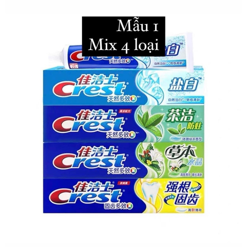 SET 4 TUYP KEM ĐÁNH RĂNG CREST 140G | Shopee Việt Nam