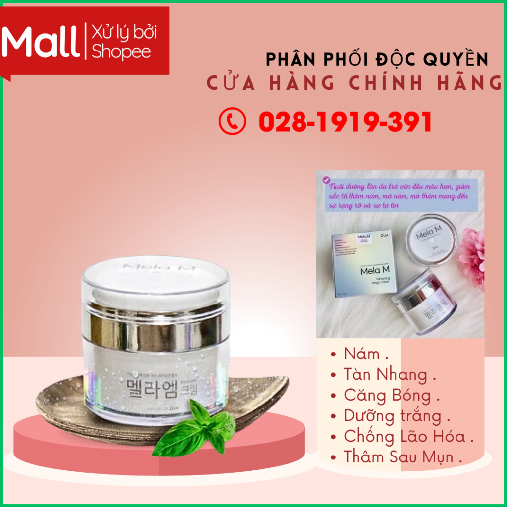 ( Auth) Kem dưỡng trắng da mờ thâm nám tàn nhang Dr.MH Mela M Cream 50ml | Shopee Việt Nam