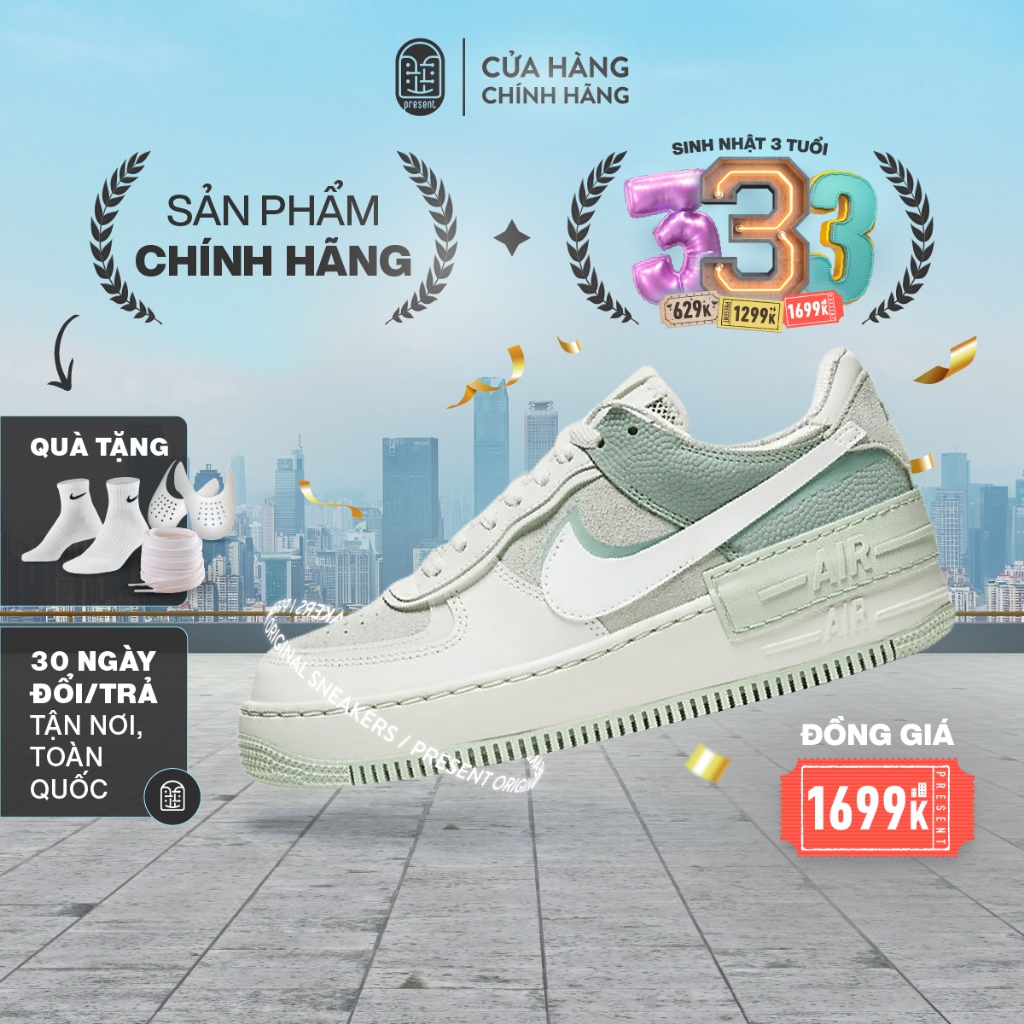 Giày Air Force 1 Shadow ‘Spruce Aura’ chính hãng cho nam nữ, af1 real ...