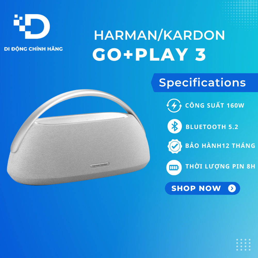 Loa Harman Kardon Go + Play 3 White | Hàng chính hãng PGI - Bảo hành 12 ...