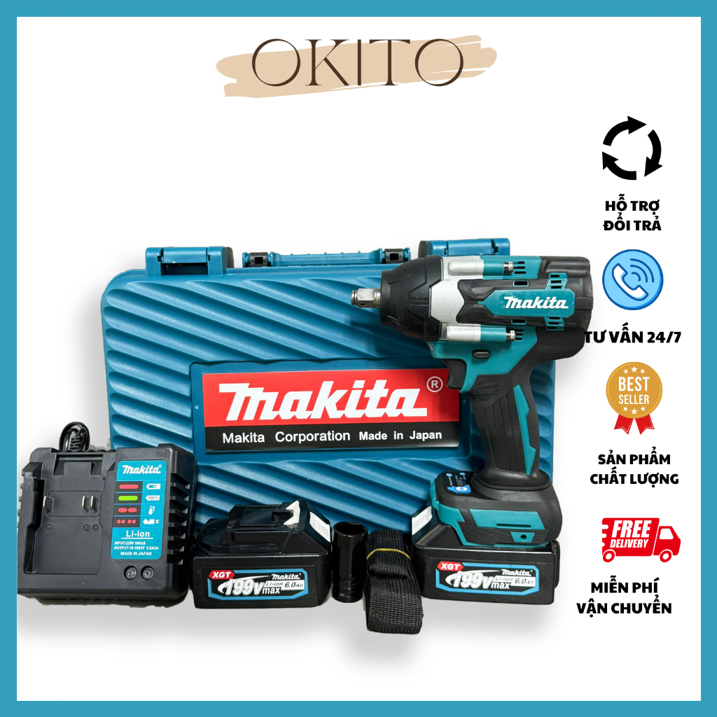 Máy siết bulong Makita đầu đặc - Lực siết 880N.m - Động cơ không chổi than | Shopee Việt Nam