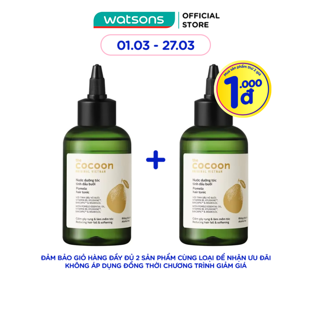 Nước Dưỡng Tóc Cocoon Tinh Dầu Bưởi Pomelo Hair Tonic 140ml | Shopee ...