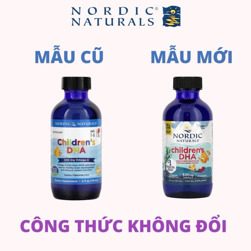 DHA cho trẻ từ 1 - 6 tuổi Children's DHA 530mg Omega 3 Nordic Naturals ...