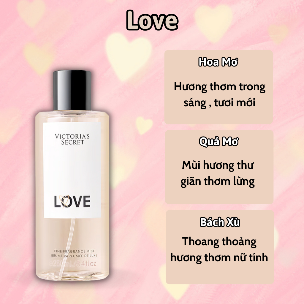 Body Mist Victoria Secret Chính Hãng 250ml, Xịt Thơm Body Toàn Thân ...