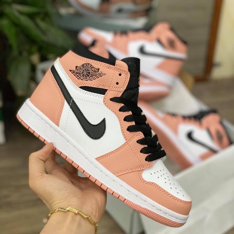 Giày Jordan 1 cổ cao thấp nữ màu hồng cực xinh, Giày jd1 low pink ...