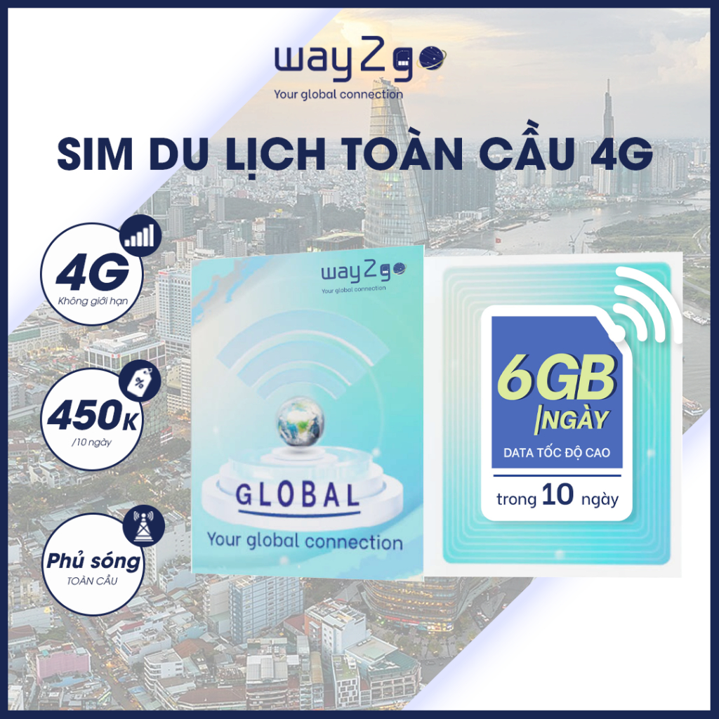 SIM du lịch TOÀN CẦU KHÔNG GIỚI HẠN WAY2GO TỐC ĐỘ CAO | Shopee Việt Nam