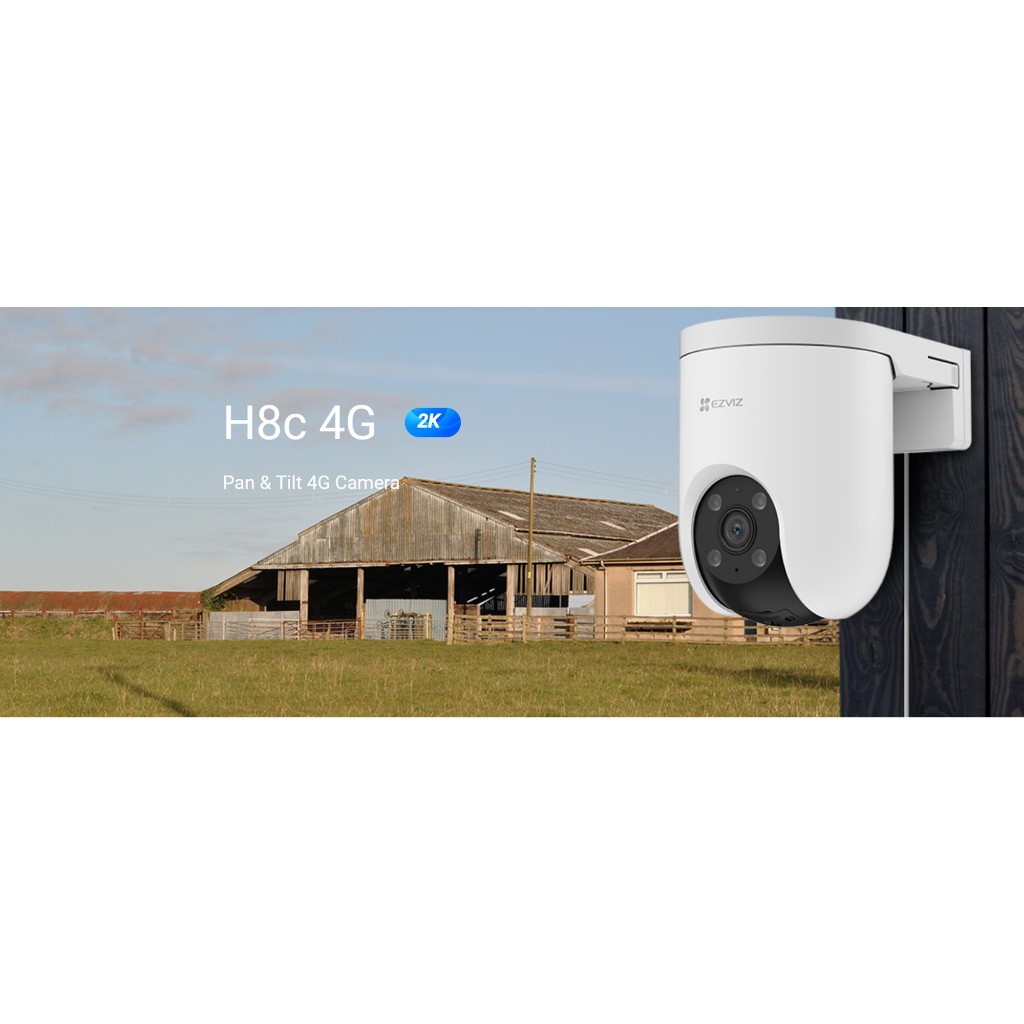 Camera tích hợp sim Ezviz H8c 4G 3MP 2K chính hãng, màu ban đêm, xoay ...