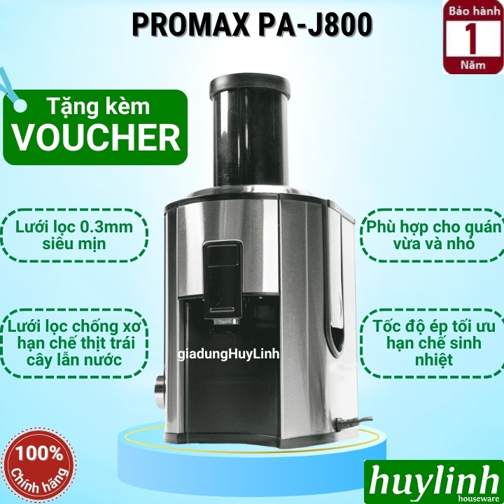 Máy ép trái cây tốc độ nhanh Promax PA-J800 - 800W - Promix FJ08 - Hàng ...