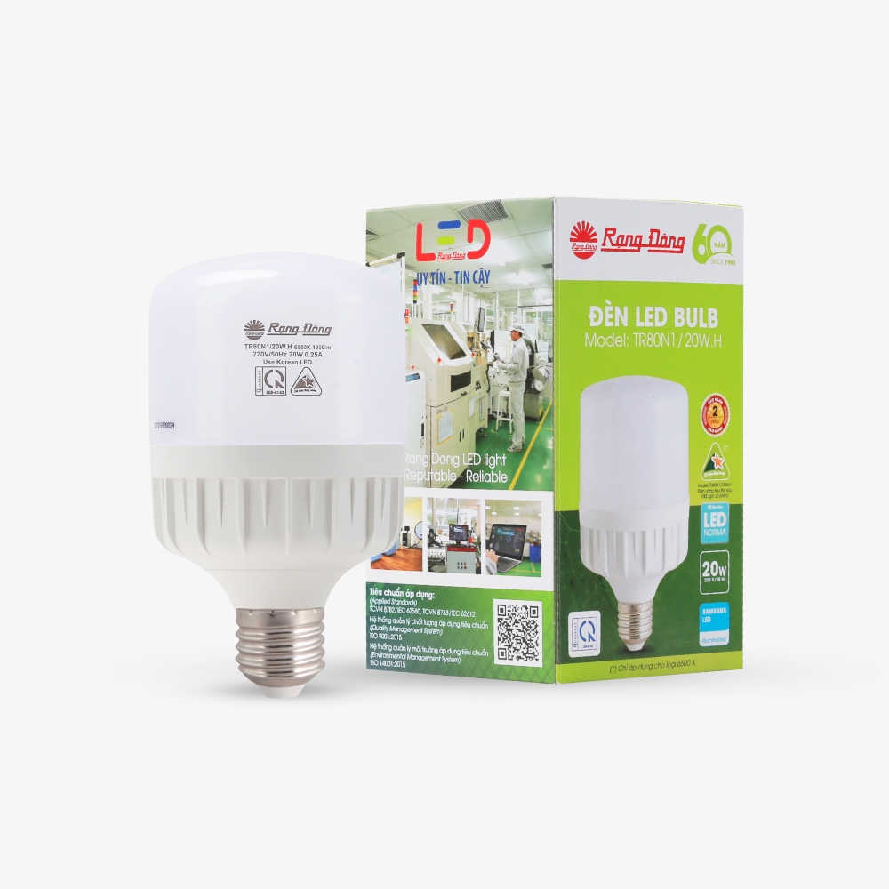 Bóng đèn LED BULB Trụ 20W (TR80N1/20W.H), Tròn 20W (A95N1/20W.H) Rạng Đông | Shopee Việt Nam