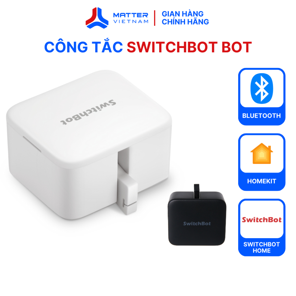 SwitchBot Bot - Công tắc thông minh SwitchBot - Kết nối Bluetooth, pin 600 ngày, điều khiển công ...