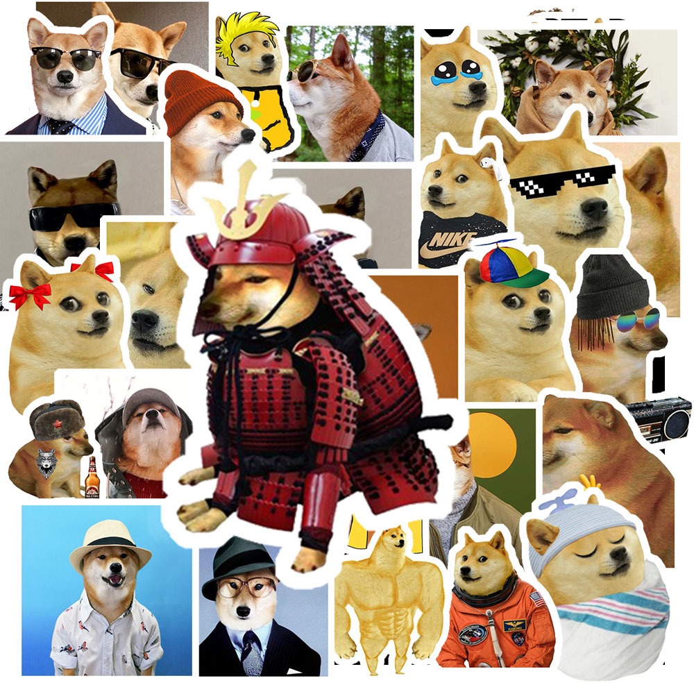 Set 50 Sticker Hình CHEEMS MEME | Decal Phản Quang 7 Màu Halogram ...