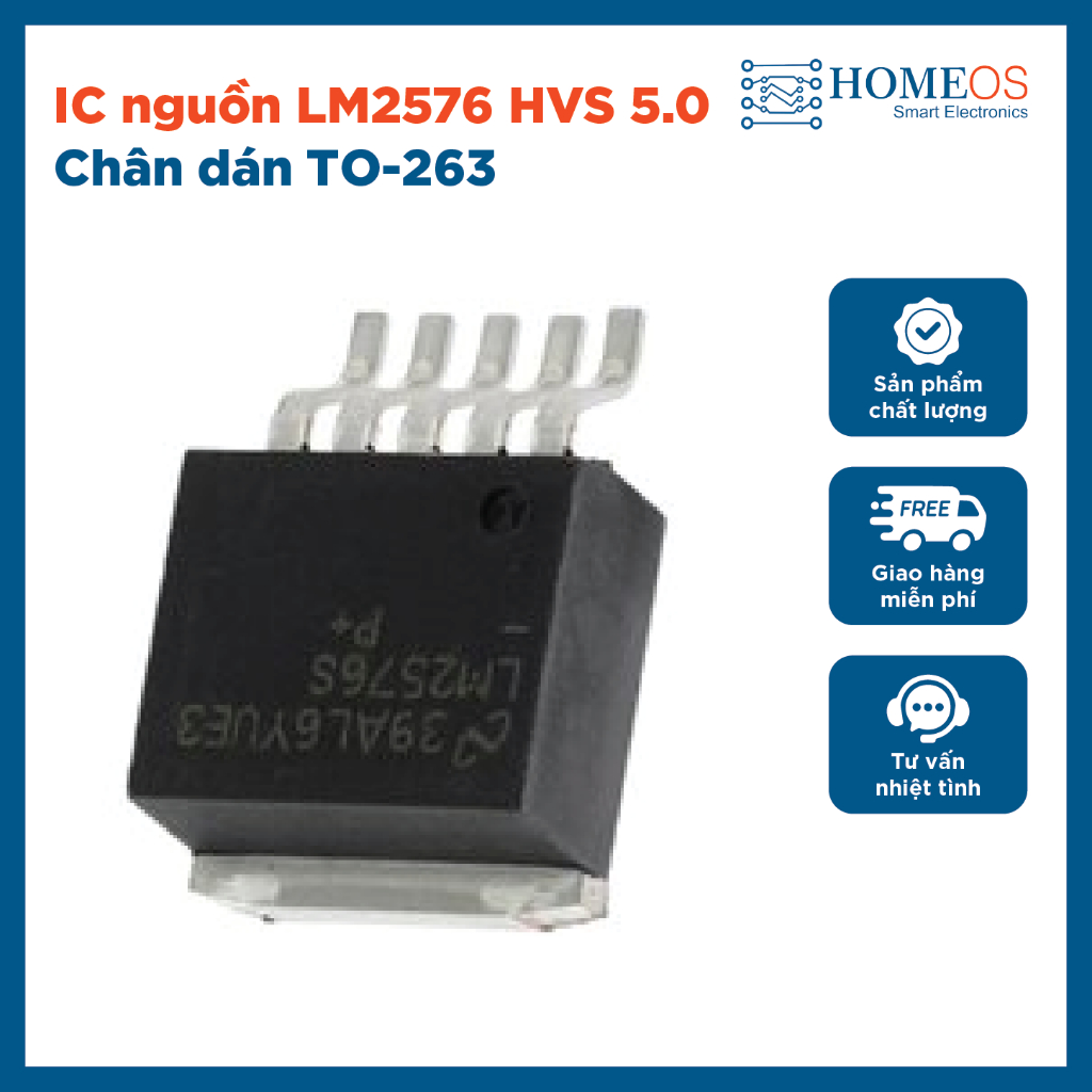 Linh kiện chính hãng IC nguồn LM2576 HVS 5.0 chân dán TO-263 | Shopee Việt Nam