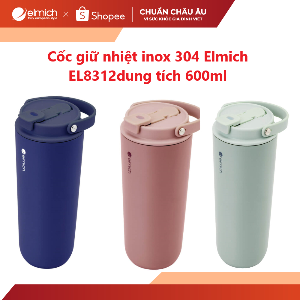 Cốc giữ nhiệt inox 304 Elmich EL8312 dung tích 600ml | Shopee Việt Nam
