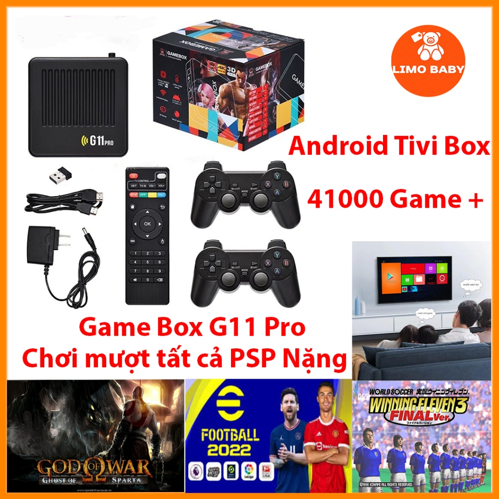 Game Box G11 PRO – 2024 tích hợp tính năng TV BOX – Thẻ 128GB full 42. ...