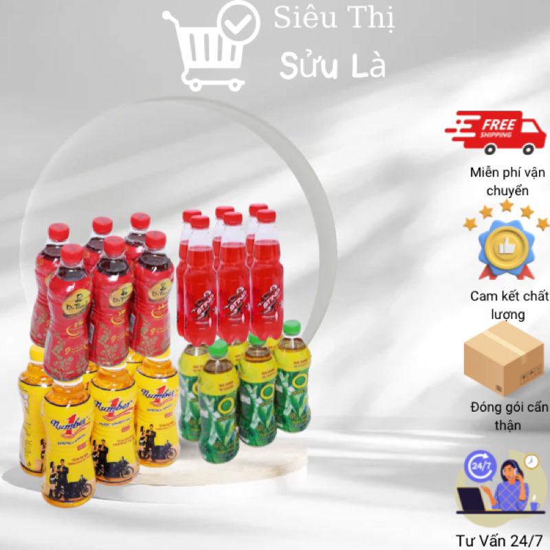 Lốc 6 Chai Nước Giải Khát, Nước Ngọt Không Độ, C2 Đào, Dr Thanh, Sting ...