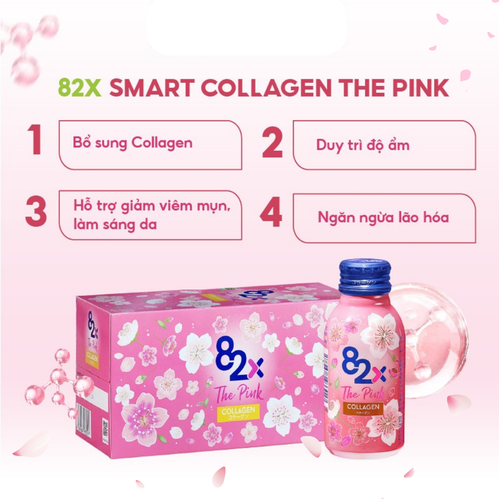 Nước Uống Đẹp Da The Collagen 82X The Pink Collagen 10 Chai 100ml Hàm ...