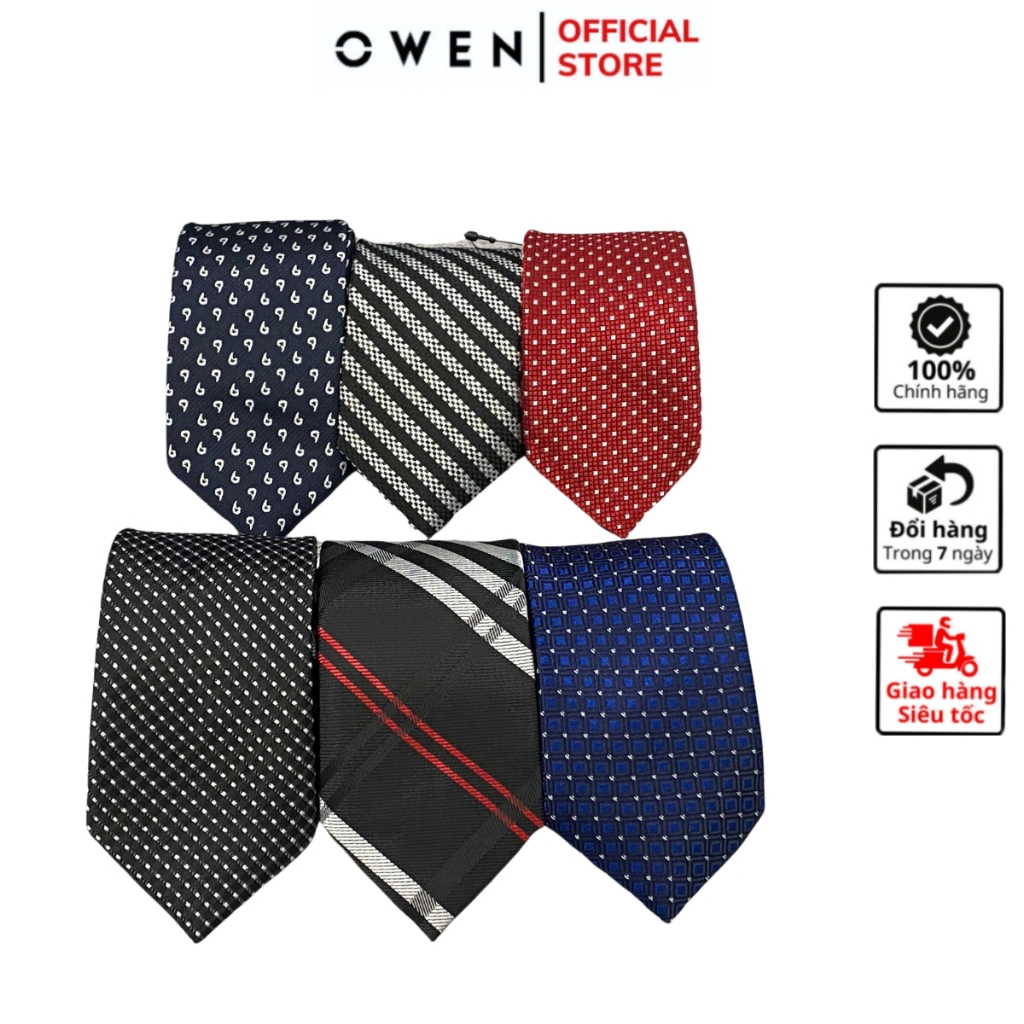Cà vạt nam cao cấp OWEN thiết kế kiểu cavat bản nhỏ sang trọng đẳng cấp chất liệu silk poly mềm ...