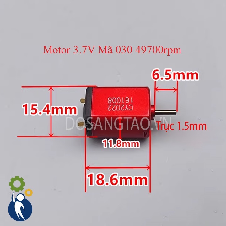 Motor 3.7V tốc độ 49700rpm Mã 030 Chổi Than Tốc Độ Cao Chế Xe Đua Điều ...