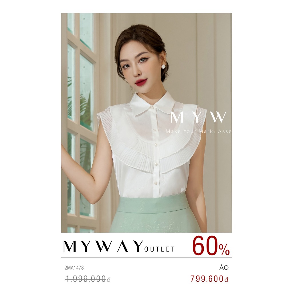 Áo Sơ Mi Nữ MY WAY Tay Cánh Tiên Sang Trọng 2MA1478 | Shopee Việt Nam