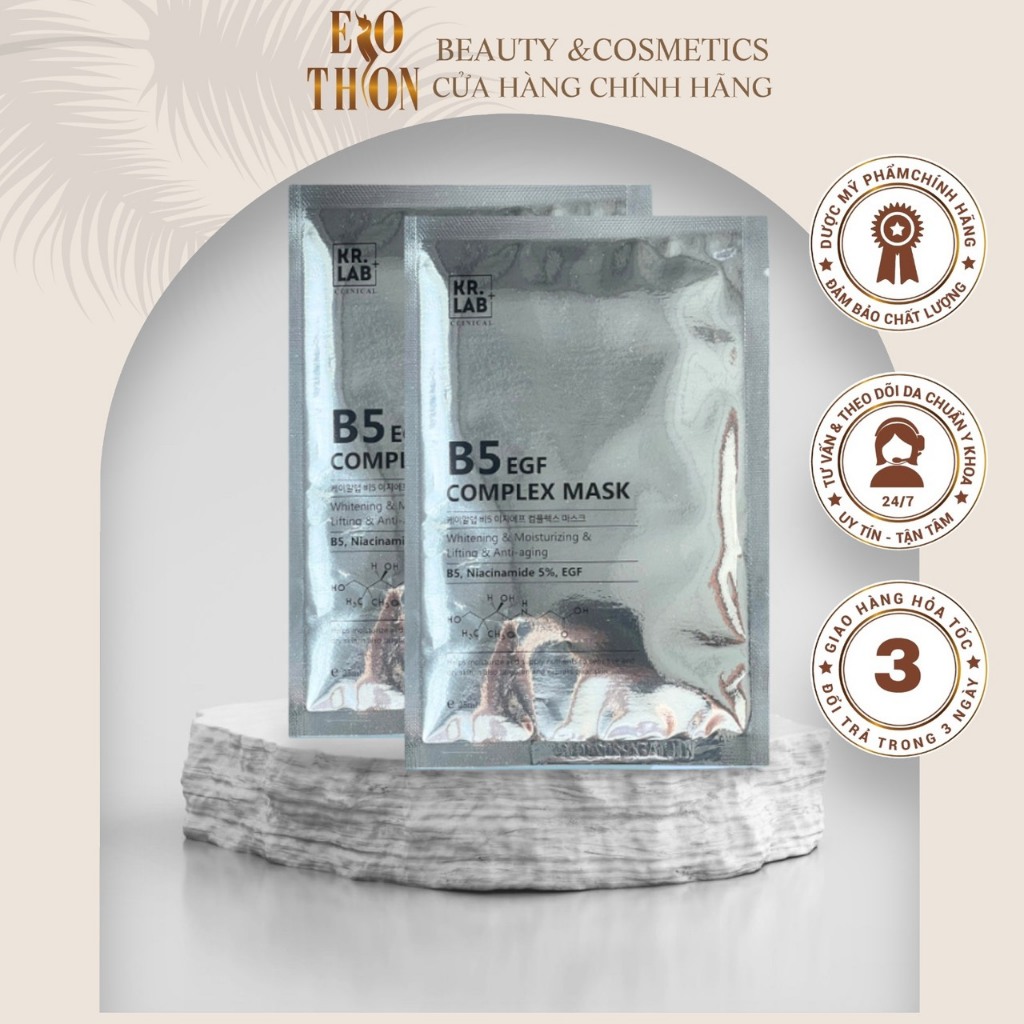 Mặt nạ Mask B5 kr.lab B5 niacinamide EGF complex mask giúp cấp ẩm dưỡng ...