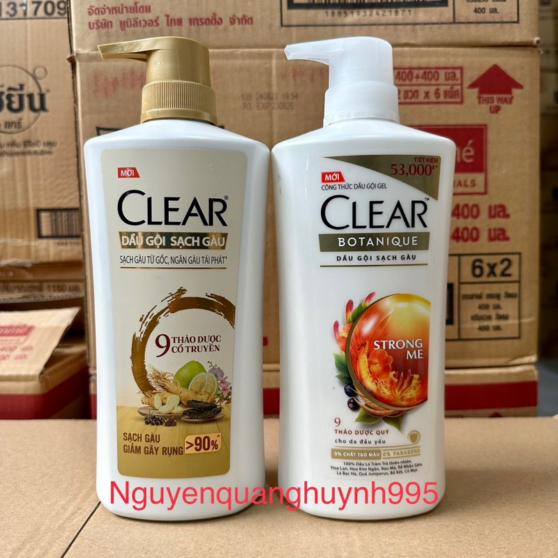 Dầu Gội Clear Thảo Dược Và Clear 9 Thảo Dược Cổ truyền 630g. | Shopee Việt Nam