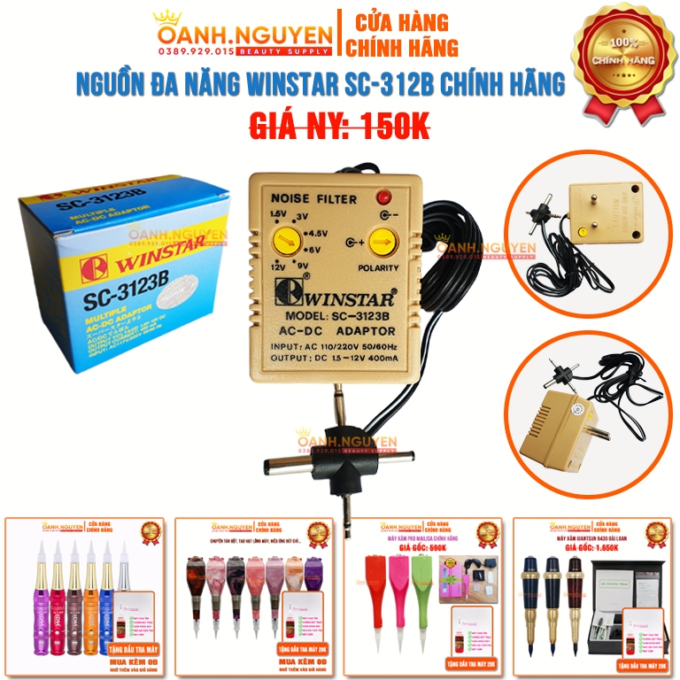 Nguồn Đa Năng Winstar 12V SC-3123B (CHÍNH HÃNG) Dùng Cho Máy Phun Xăm | Shopee Việt Nam
