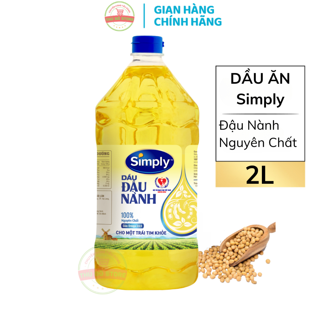 Dầu Ăn Simply Đậu Nành Nguyên Chất - Chai 2L | Shopee Việt Nam