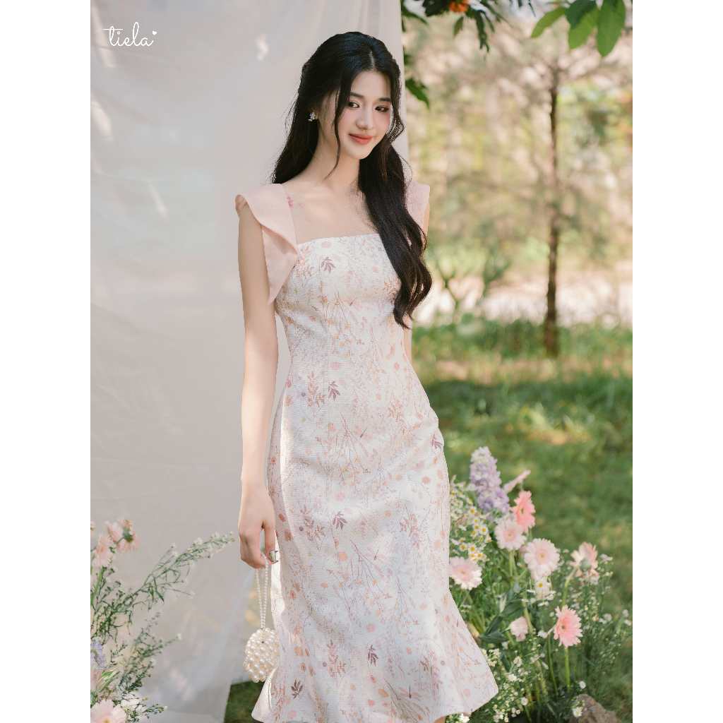 TIELA Đầm váy hoa cổ vuông - Lovell Dress | Shopee Việt Nam