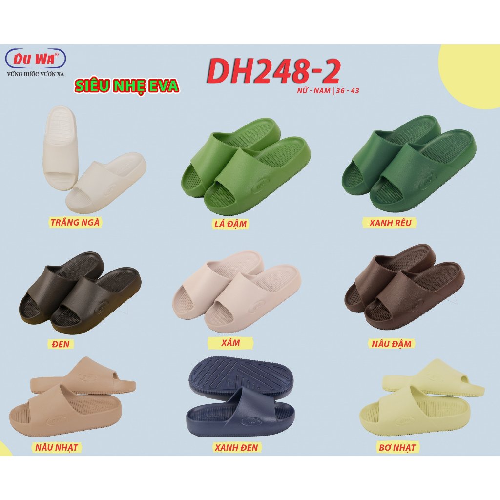 DUWA 248-2 DÉP NAM NỮ QUAI NGANG ĐÚC NGUYÊN KHỐI [HÀNG DUWA CHÍNH HÃNG ...
