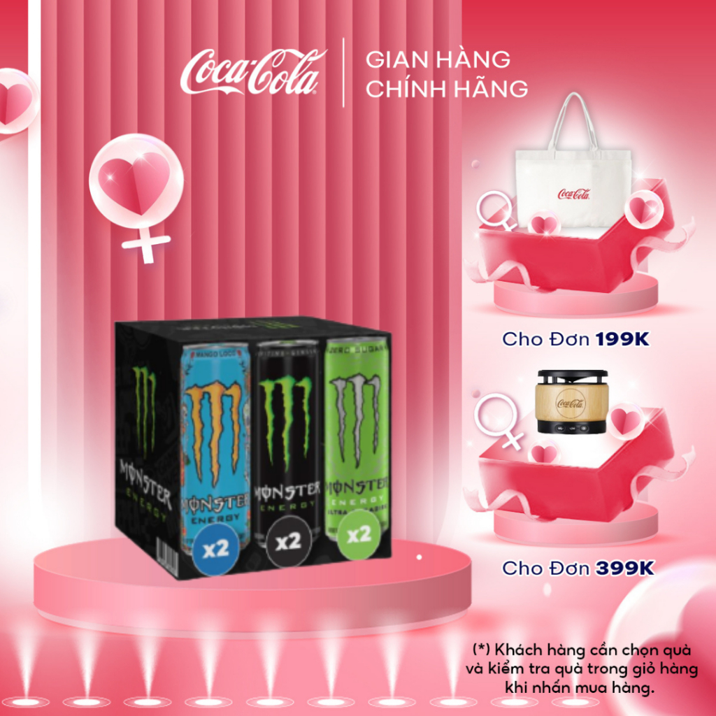Hộp 6 Lon Nước Tăng Lực Giải Khát Monster Mix 3 vị Monster Energy ...
