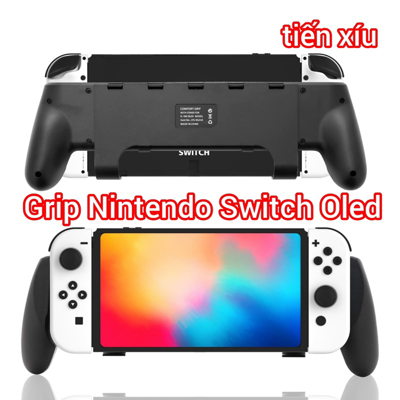 Tay cầm Grip cho máy Nintendo Switch Oled Handheld Grip With Stand For Nintendo Switch OLED (JYS ...