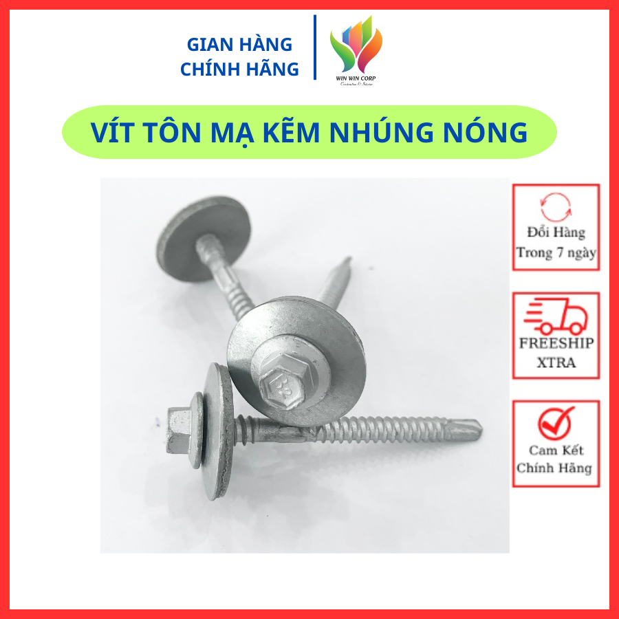 1kg vít tôn mạ kẽm nhúng nóng ron sắt lớn Hiệu DRiCONS 2.5F, 3F, 4F, 5F ...