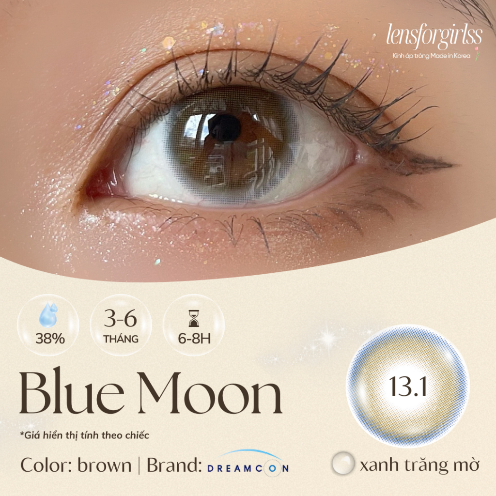 Kính áp tròng - lens mắt BLUE MOON BROWN thuộc BST MOON MYTH | Lens cận ...