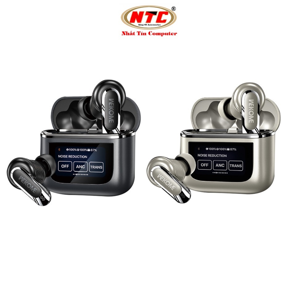 Tai nghe Bluetooth TWS Wekome Beluga S9 V5.4, Chống ồn ANC và ENC, pin 6H, màn hình LCD điều ...