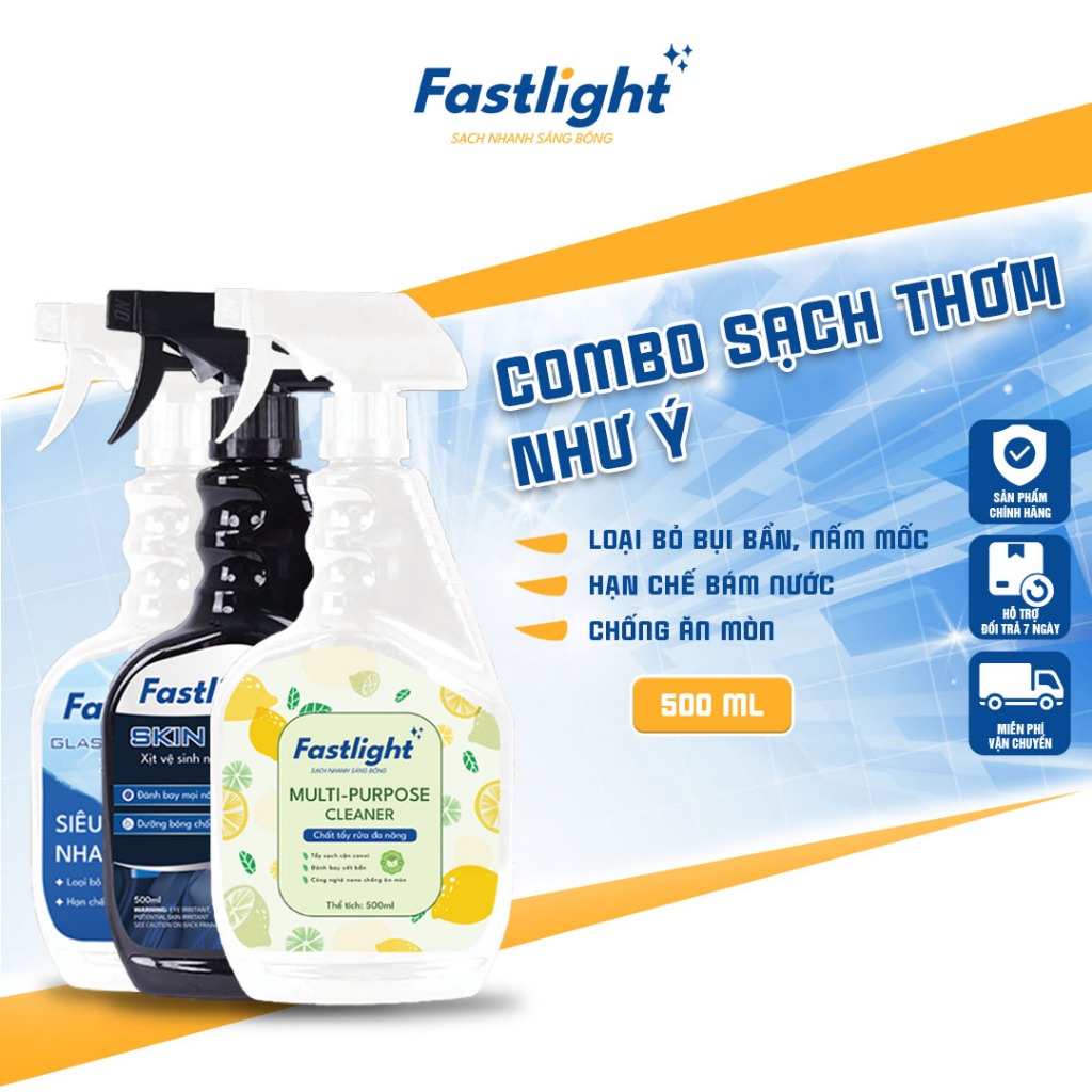 Combo Fastlight Vệ Sinh Nhà Cửa, Kính, Ghế Da Sạch Bóng Những Vết Bẩn ...