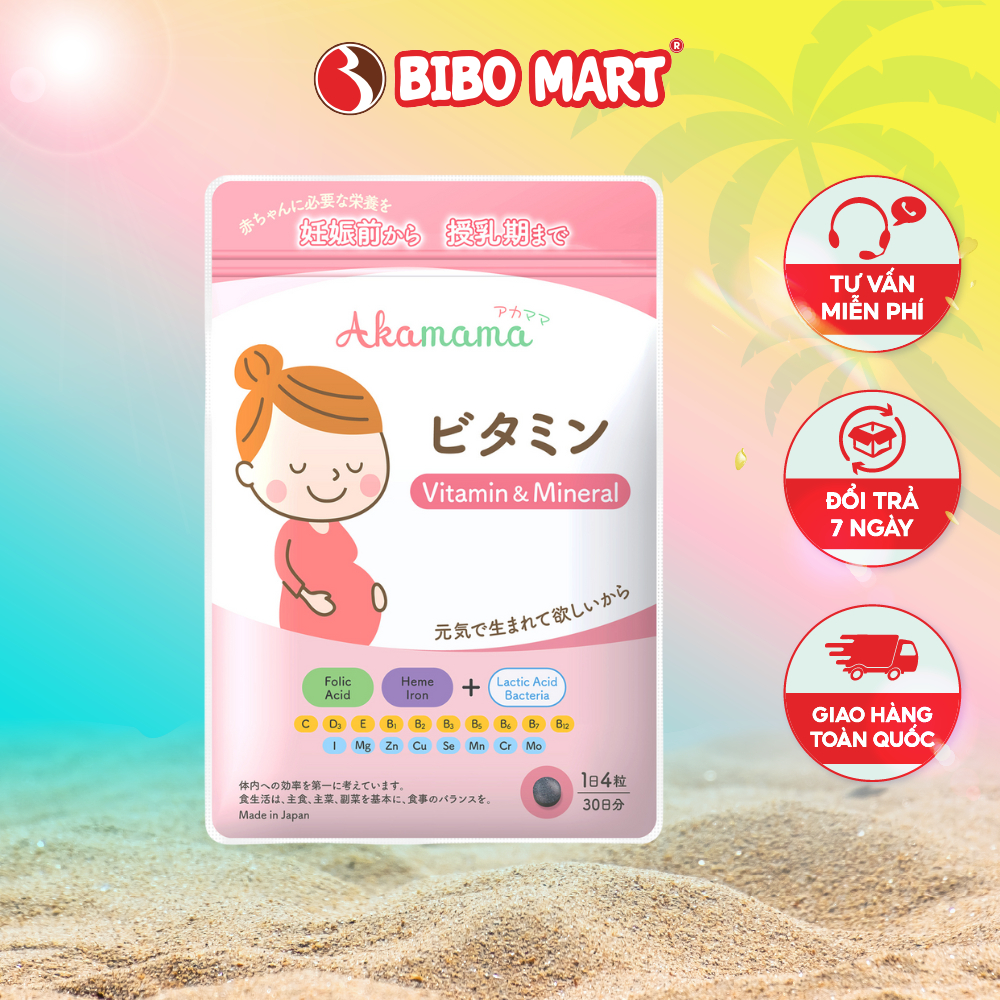 Vitamin Và Sắt Akamama Sản Xuất Tại Nhật Bản Hỗ Trợ Tiêu Hóa Nâng Cao ...