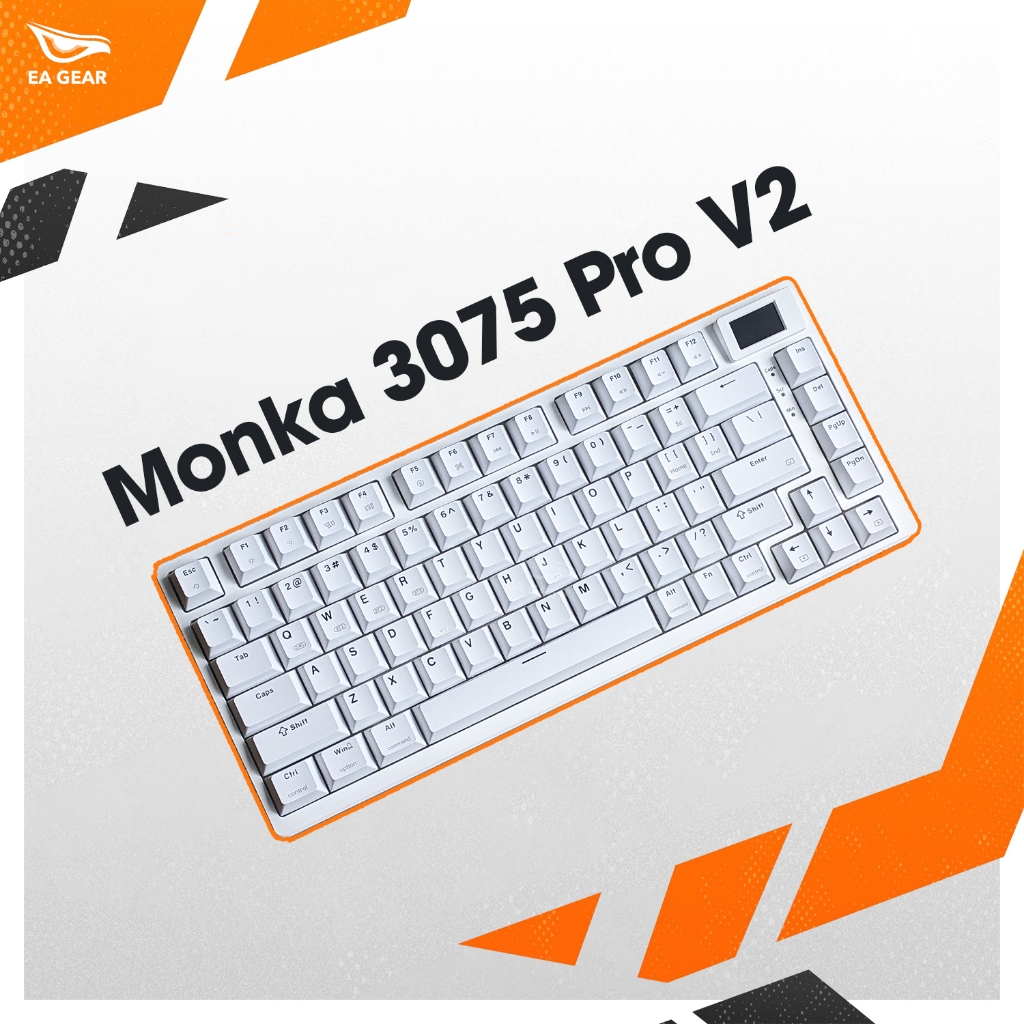[Sẵn Giao] Bàn Phím Cơ Monka 3075 Pro V2 có màn hình top mount hotswap ...