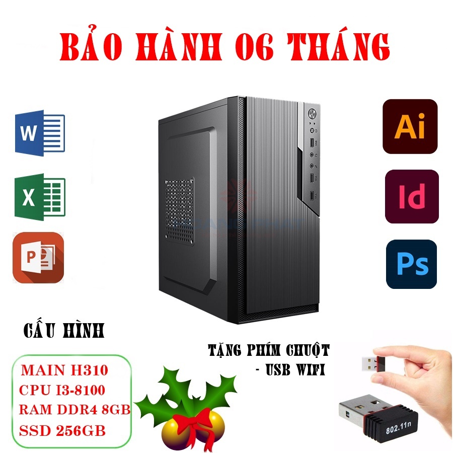 Cây máy tính H310 CPU Core i3-8100 | Ram 8GB | SSD 256GB | Shopee Việt Nam