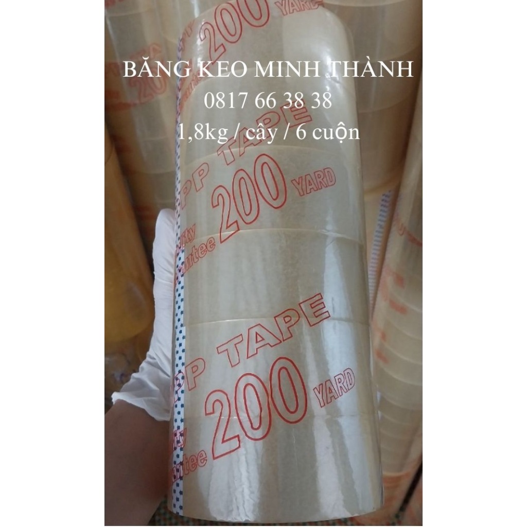 Băng keo băng dính trong/đục 4,8cm-200yard (1,8kg/cây 6 cuộn) | Shopee Việt Nam