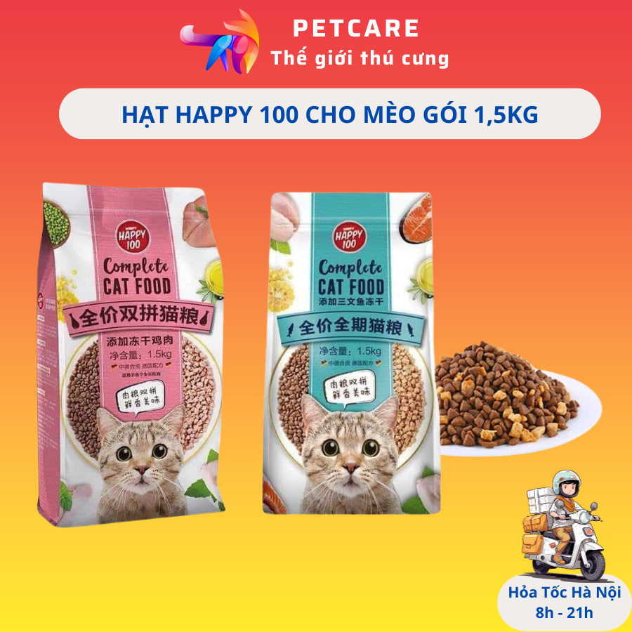 Hạt Wanpy Happy 100 Cho Mèo mọi lứa tuổi thức ăn cho mèo PetcareHN ...