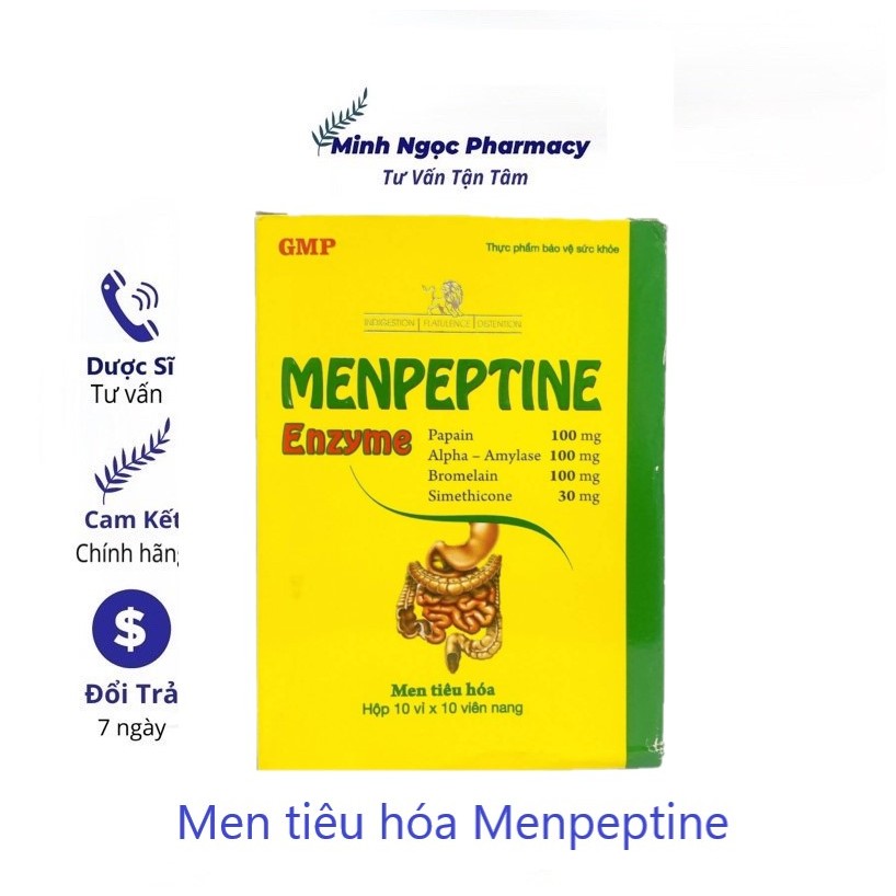 Menpeptine Enzyme - Hỗ trợ giảm rối loạn tiêu hóa, đầy hơi, khó tiêu ...